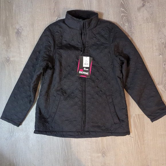 Berne | Jackets & Coats | Mwt Berne Large Black Quilted Shell With ...